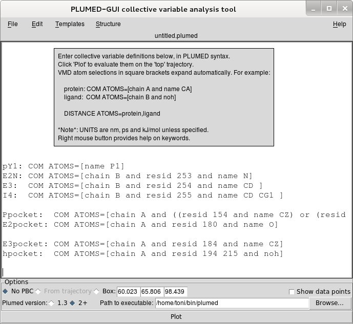 [1312.3190] PLUMED-GUI: an environment for the interactive development ...