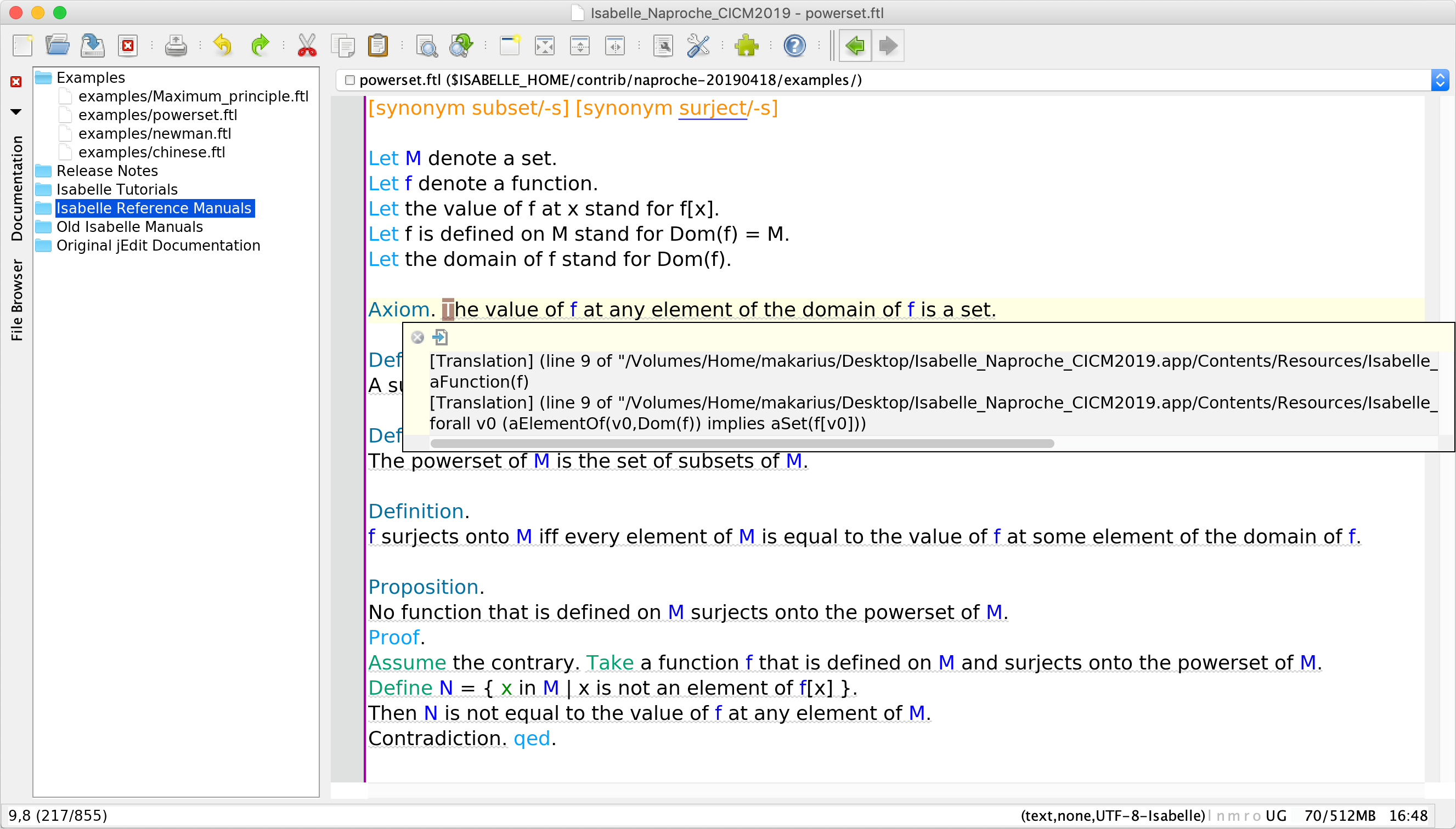 [1905.01735] Interaction with Formal Mathematical Documents in Isabelle ...
