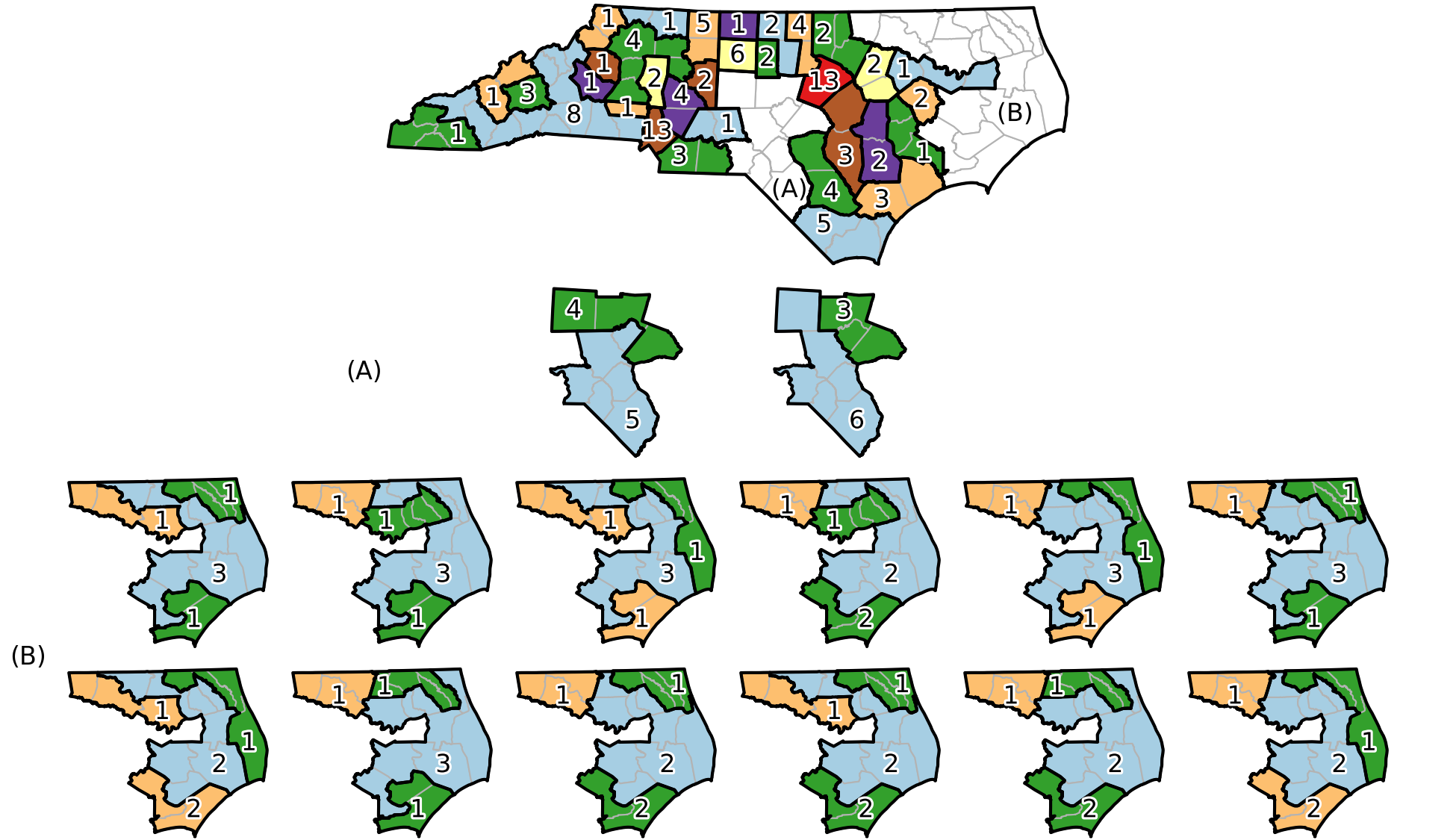 [1908.11801] Optimal Legislative County Clustering in North Carolina