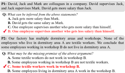 [2007.08124] LogiQA: A Challenge Dataset for Machine Reading Comprehension with Logical Reasoning