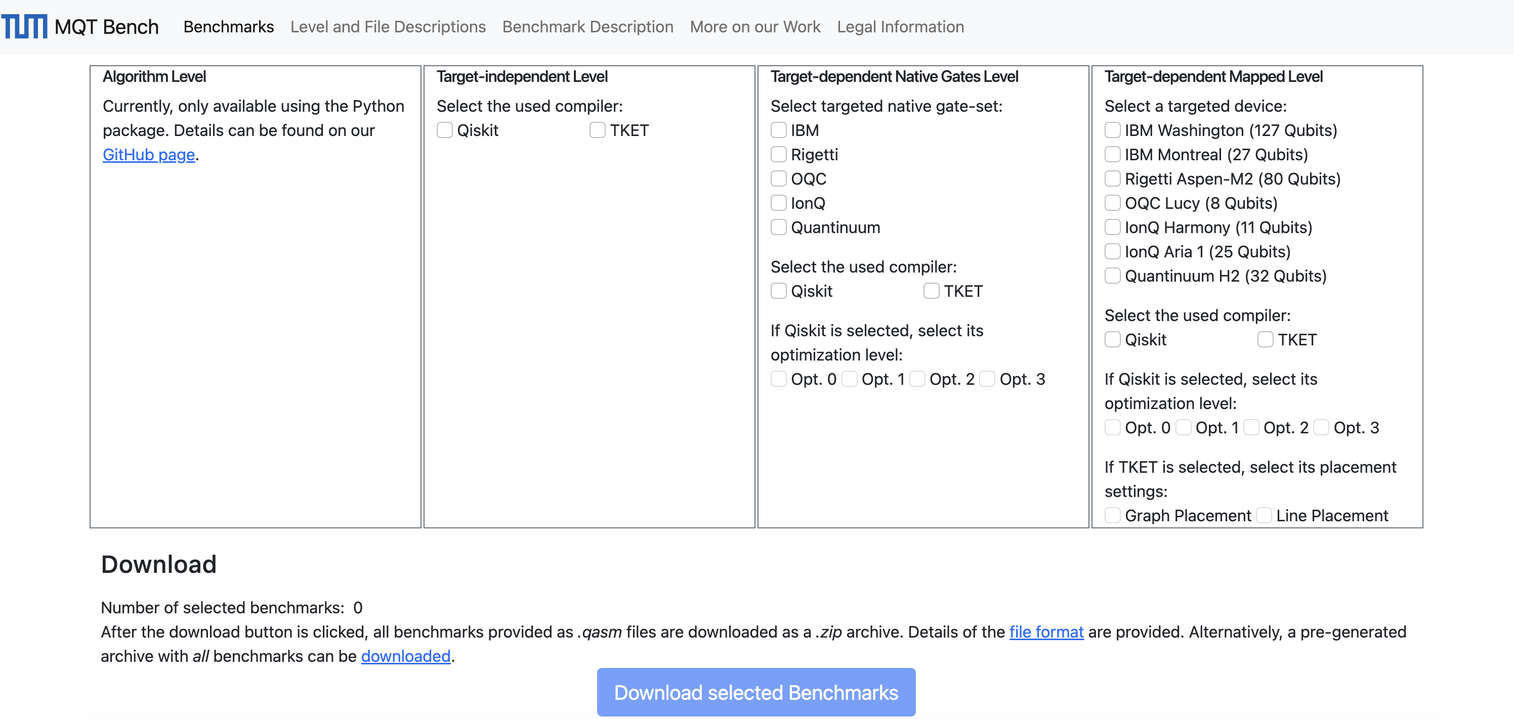 [2204.13719] MQT Bench: Benchmarking Software and Design Automation Tools for Quantum Computing