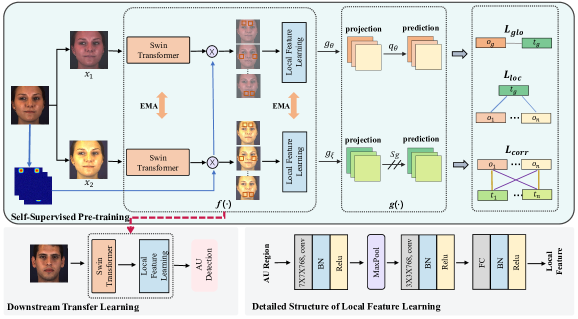 [2303.05708] Self-supervised Facial Action Unit Detection with Region and Relation Learning